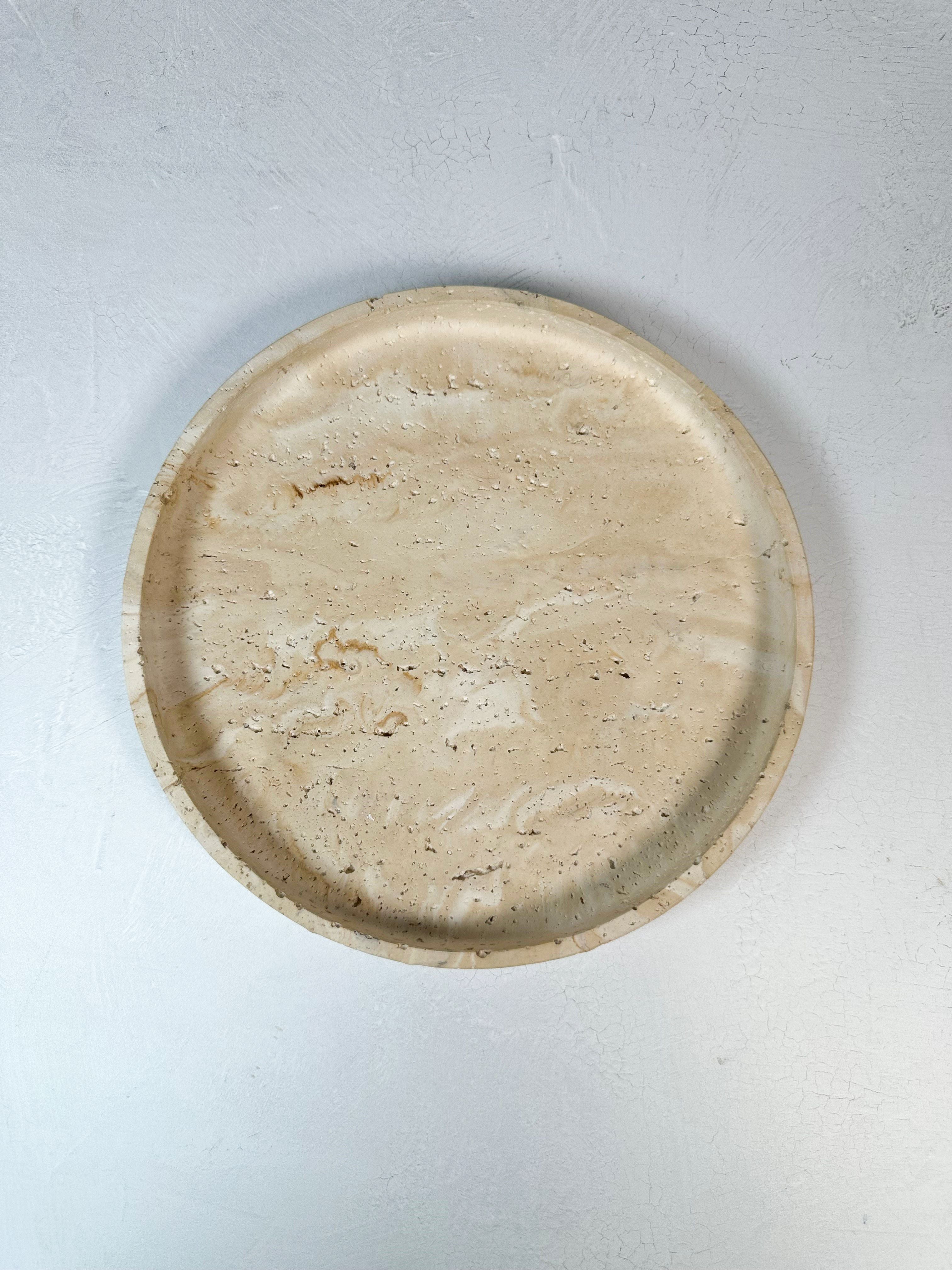 Travertine and Lava Rock Round Trays – Lynn & Liana Designs