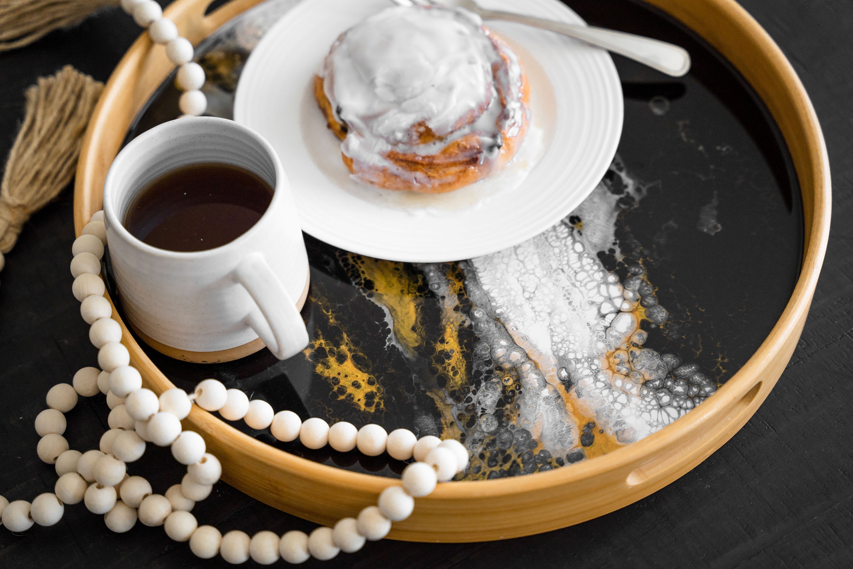 Bamboo Round Serving Trays | Lynn & Liana Designs